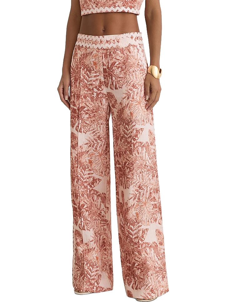 REISS REISS Mila Wide Leg Linen Trousers
